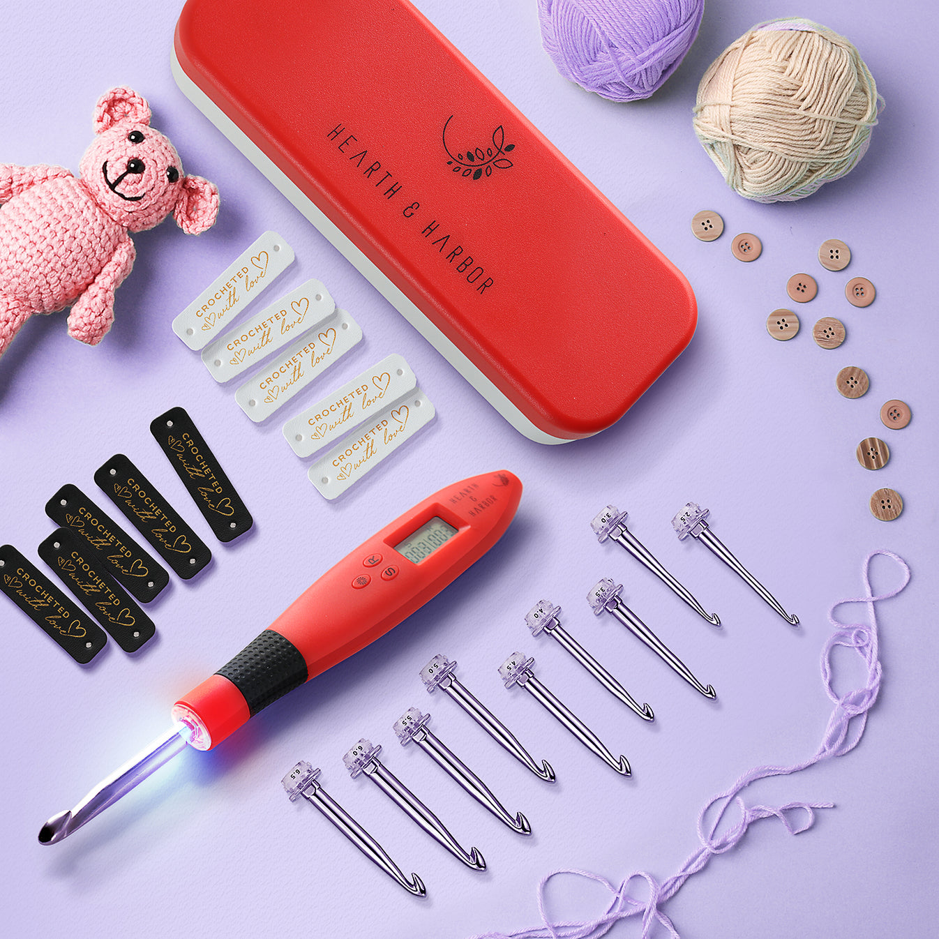 Digital Counting Crochet Hook Set – Hearth And Harbor